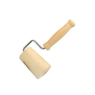 Fackelmann Fackelmann Teigroller aus FSC-zertifiziertem Buchenholz - Ökologisch & Langlebig, Profi-Küchenhelfer für Hobbybäcker, 170x77x45mm, Braun