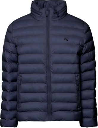 Calvin Klein Herren LS Nylon LT WT Hooded FZ Puffer LV04RC511G Jacken, Blau (Dark Sapphire), XXL, Blau (Dark Sapphire), XXL Plus