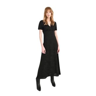 Molly Bracken Femme, Robes, Noir, Taille: 42 FR Robe longue ton sur ton - Noir