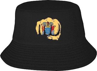 Generic Chapeau De Seau Unisexe Drapeau du New Jersey Poing De Fer Chapeaux De Soleil De Plage Respirant &Eacute;t&eacute; Bonnet De Soleil, pour Le Camping, Chasse, Sports