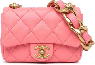 Chanel Hobo Bags - Mini Quilted Lambskin Funky Town Flap - Gr. unisize - in Gold - f&uuml;r Damen