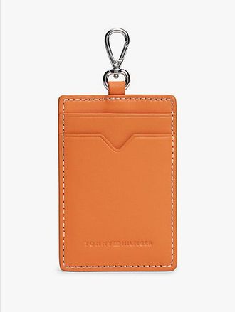 Tommy Hilfiger Porte-cartes &agrave; clipser en cuir