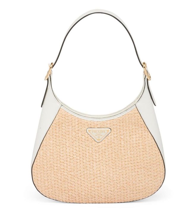 Natural Raffia Cleo Shoulder Bag