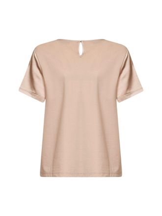 Max Mara Womens Crewneck T-Shirt Wkdgilbert Blush Satin Pink Polyester Sweater