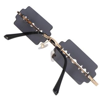 FOMIYES Lunettes de Soleil Ajour&eacute;es de Rasoir C1 Gris Accessoire Amusant pour F&ecirc;tes et S&eacute;ances Photo L&eacute;g&egrave;res et Confortables Lunettes de Mode D&eacute;coratives pour