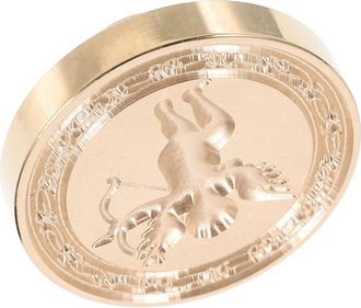 DOITOOL Messing Wachssiegel Stempelkopf f&uuml;r DIY Bastelwachs Langlebiges Versiegelndes Zubeh&ouml;r Glatter Nicht Klebender Siegelkopf f&uuml;r Umschl&auml;ge und Geschenkdek