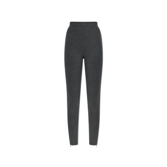 Jil Sander Femme, Pantalons, Gris, Taille: 42 FR Pantalon en laine avec fermetures &eacute;clair aux jambes