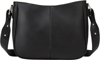 Generic Sacs &agrave; bandouli&egrave;re en cuir PU for femmes, sac de loisirs, Compatible for l&eacute;t&eacute; grande capacit&eacute;(Black)