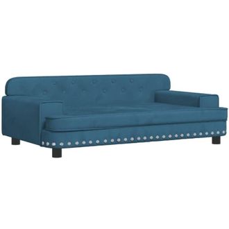 vidaXL Canapé pour enfants bleu 90x53x30 cm velours - Vidaxl