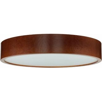 Licht-Erlebnisse Licht-erlebnisse - Plafonnier dint&eacute;rieur arbaro rond en bois au design scandinave de style moderne &Oslash;47cm E27 - Bois rustique