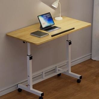 Generic Beistelltisch for Sofa Und Fernseher, Klappbar Mit Antirutschstreifen Und Schwenkrollen, H&ouml;Henverstellbar, Leicht Zu Verstauen for Schlafzimmer Und Ar