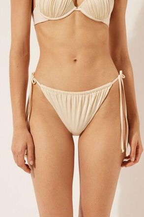 Calzedonia Bikinihose Mit Schmalen B&auml;ndchen Shiny Satin Hautfarben
