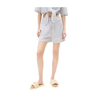 Tommy Hilfiger Baumwollshorts mit Bretonischen Streifen - - Shorts - Damen - Blau - S