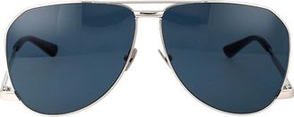Saint Laurent Lunettes De Soleil - Argent