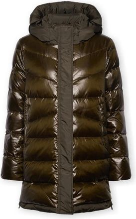 Elena Miro Femme, Manteaux, Vert, Taille: 50 FR Doudoune Longue
