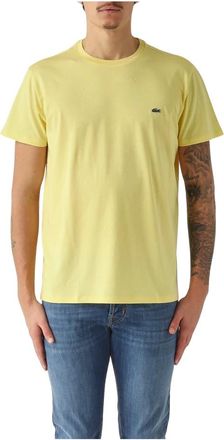 Lacoste Homme, Tops, Jaune, Taille: M T-shirt en coton Pima