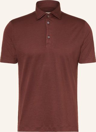 Maurizio Baldassari Maurizio Baldassari Jersey-Poloshirt Aus Merinowolle braun