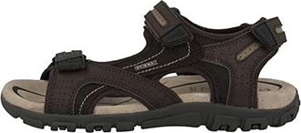 Geox Homme Uomo Sandal Strada D Sandales, Brown/Sand, 42 EU