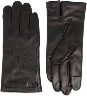 Lancel Sellier Handschuhe mit Logo-Stempel - Schwarz