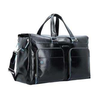 Piquadro Femme, Sacs, Noir, Taille: ONE Size Sac de voyage moderne en cuir avec compartiment pour ordinateur portable