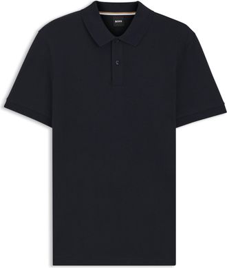 HUGO BOSS BOSS Herren Pallas Pallas Poloshirt aus Baumwoll-Piqué mit Logo-Details Dunkelblau XXL