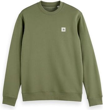 Scotch & Soda Essential Badge Crew Sweat Maillot de survêtement, Lierre Vert, M Homme