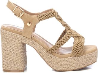 Xti Damen 14283904 Keilsandale, Beige 86, 36 EU