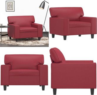 vidaXL Vidaxl - Fauteuil Rouge bordeaux 60 cm Similicuir - Fauteuil Rouge - Fauteuils Confortables - Canapé Modulaire - Canapé Tissu - Chaise Lounge - Home