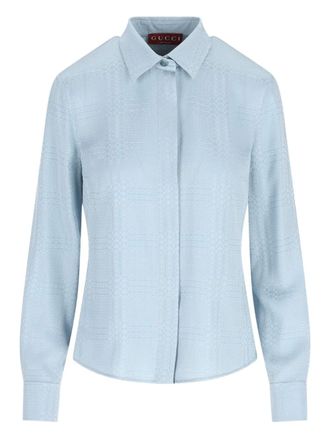 Gucci patterned silk shirt - Blau