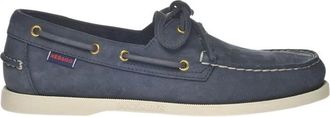 Sebago Homme, Chaussures, Bleu, Taille: 45 EU Docksides Portland Nubuck