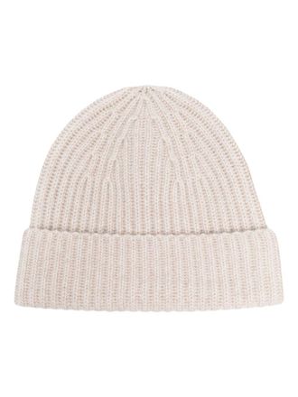 Lisa Yang bonnet en cachemire &agrave; design nervur&eacute; - Tons neutres
