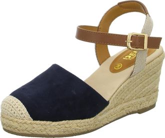 Tom Tailor Tom Tailor Damen 7490730001 Keilsandale, Navy, 37 EU