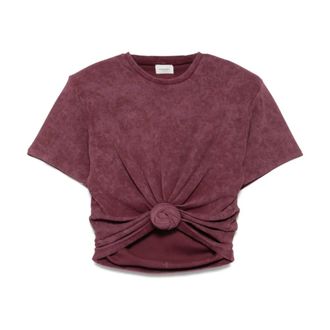 Magda Butrym Femme, Tops, Rouge, Taille: 42 FR T-shirt Bordeaux pour un look élégant