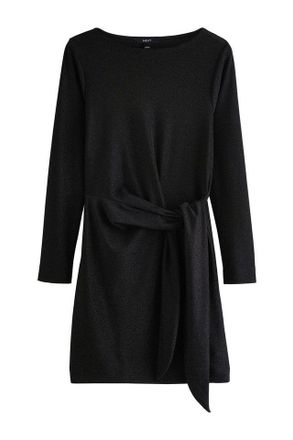 Next Minikleid Glitzerndes Minikleid mit Bindeg&uuml;rtel (1-tlg)