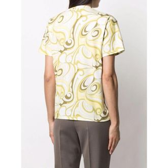 Raf Simons Abstract Swirl Print T-Shirt - Yellow