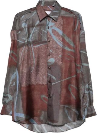 Costumein Homme, Chemises, Multicolore, Taille: M Valentino Printed Shirt