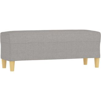 vidaXL Sitzbank Hellgrau 100x35x41 cm Stoff Vidaxl