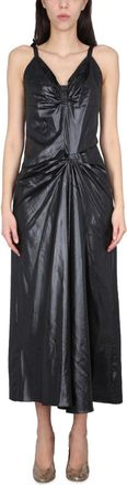 Maison Margiela Moir&eacute; Cotton Dress - Black