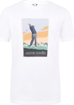 Jacob Cohen Softes T-Shirt mit Golf-Motiv auf der Brust in