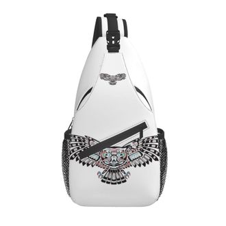 AOOEDM Native American Sling Bag Casual Crossbody Schulterrucksack Brust Daypack Indianertasche Reisen Wandern