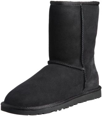 UGG UGG W Classic Short( II), Damen Halbschaft Schlupfstiefel, Schwarz (BLACK), 39 EU (6.5 Damen UK)