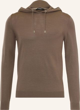 Reiss Reiss Strick-Hoodie Holland braun