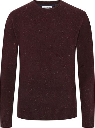 Tom Rusborg Melierter Rundhalspullover aus einem Woll-Mix in