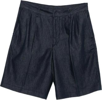 Emporio Armani Homme, Shorts, Bleu, Taille: XS Short en denim pliss&eacute;
