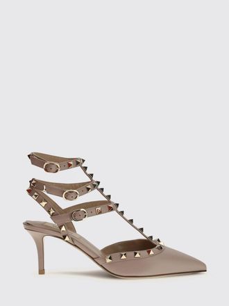 Valentino Garavani Escarpins slingback Rockstud en cuir avec clous et talon aiguille moyen