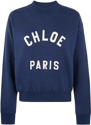 Chloé Rundhalspullover - Blau