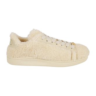 Valentino Garavani Low-Top Sneakers im Shearling-Look - - Shoes - Damen - Beige - 38 1/2 EU