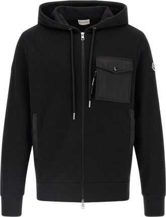 Moncler Homme, Sweatshirts et sweats à capuche, Noir, Taille: M Gilet Zippé