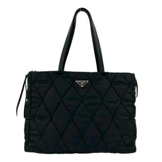 Prada Sac cabas en nylon et cuir Pre-owned - Femme - Pre-owned - Noir - Taille: ONE Size