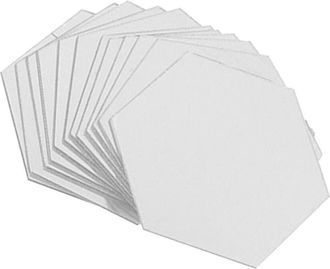 Garneck 12st&uuml;cke Sechseckige Acrylspiegel-wandaufkleber Selbstklebend F&uuml;r Heimdekoration DIY Spiegel Wandaufkleber Silber